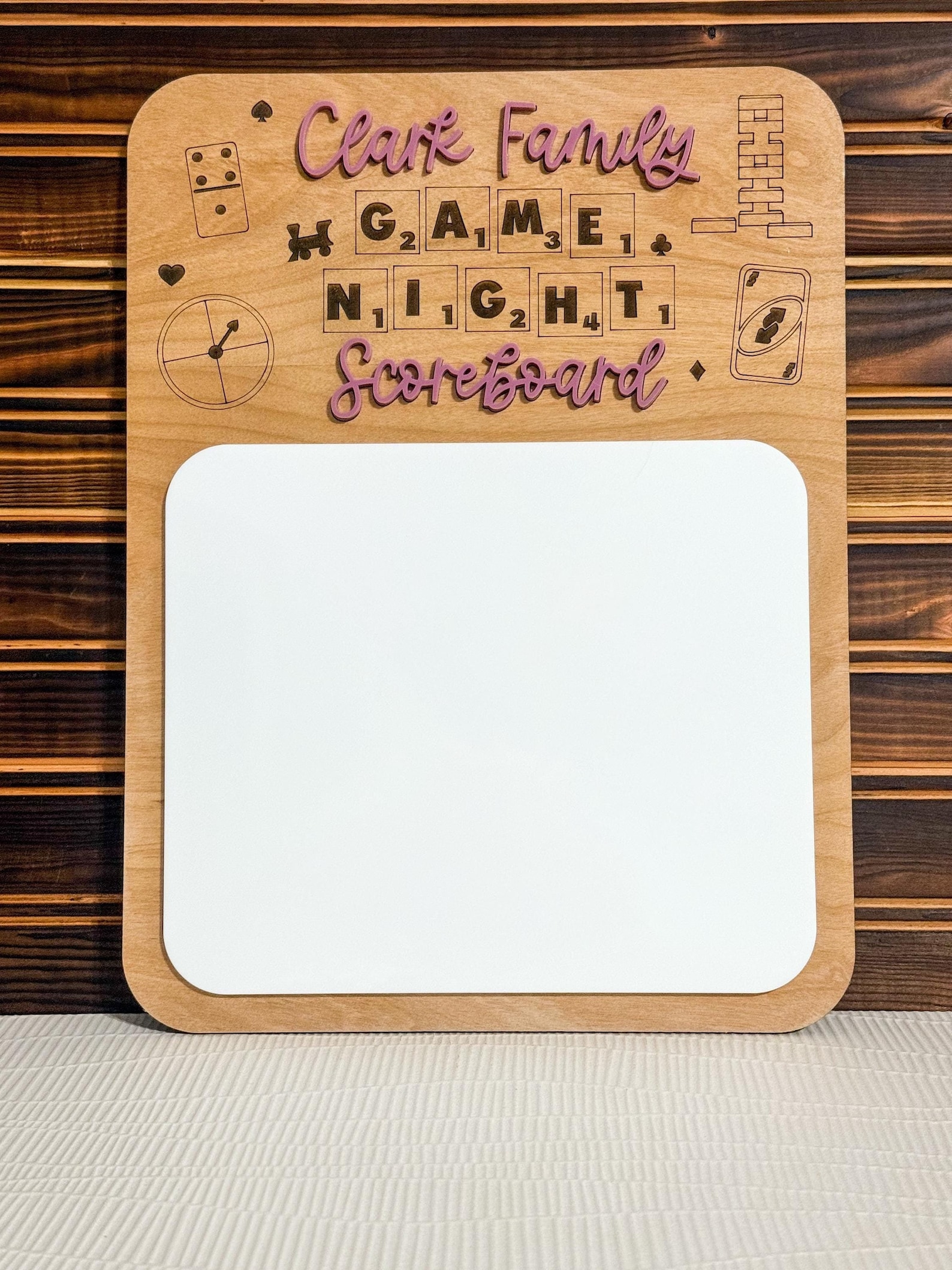 Personalized Family Game Night Scoreboard: Custom Dry Erase Tracker - Etsy