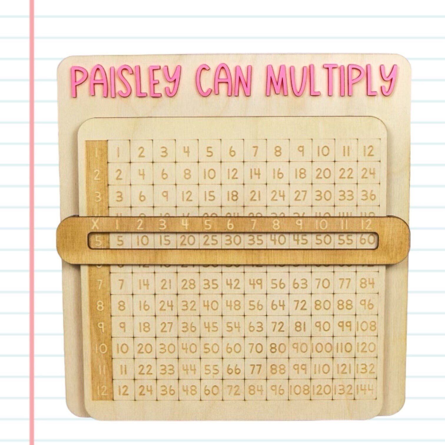 Personalized Multiplication Chart 1 12 Times Tables L Math ...