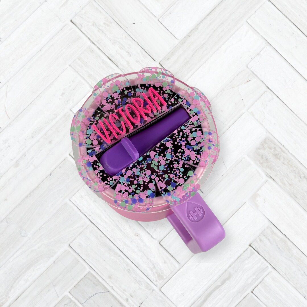 Personalized Hydrojug Traveler 20 Oz Tumbler Flower Acrylic Topper L ...