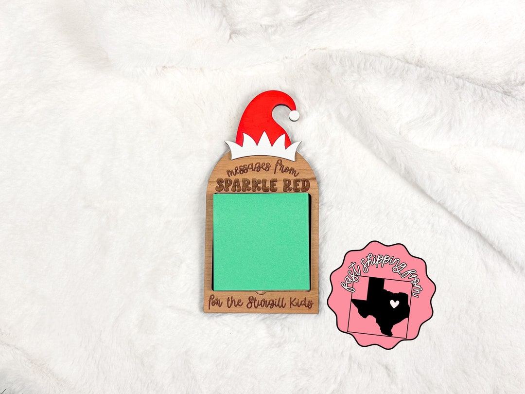 Personalized A Message From Your Elf Sticky Note Holder: Custom Message ...