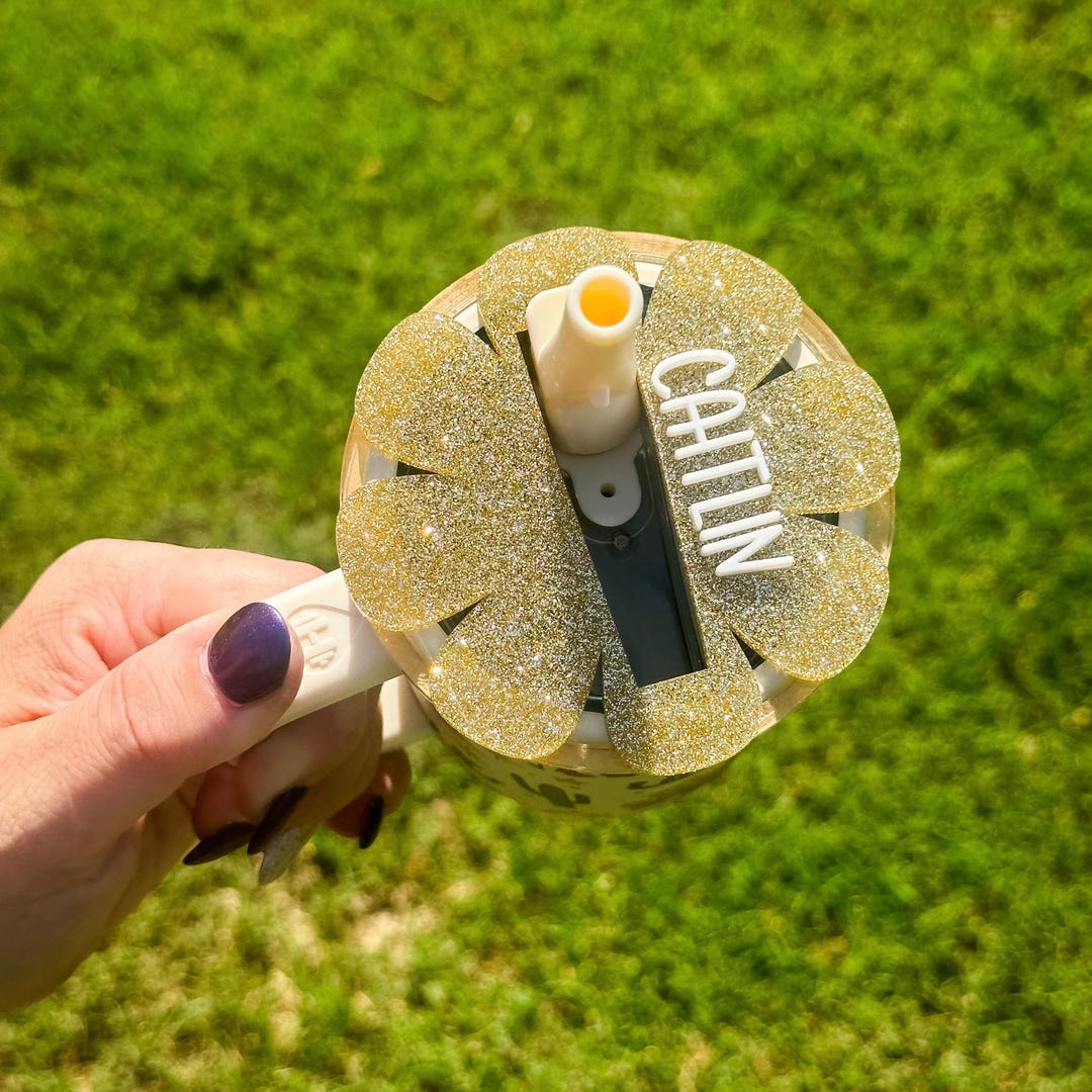 Personalized Hydrojug Traveler 20 Oz Tumbler Flower Acrylic Topper L ...