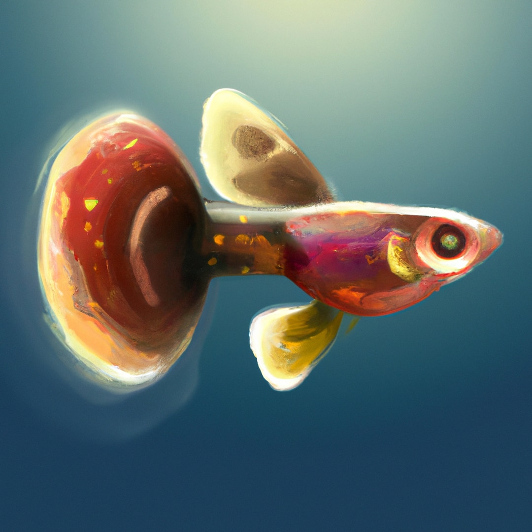 ORIGINAL Guppy PNG PRINTABLE Realism Art Fancy Male Guppy Aquarium Fish ...