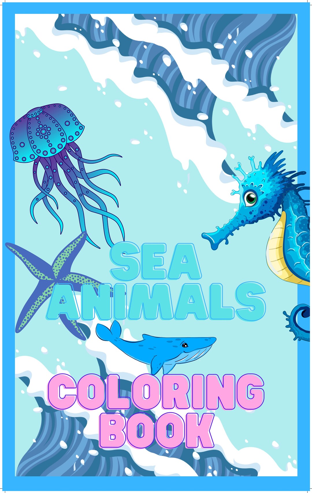 Sea Animals Coloring Book and Facts 14pgs - Etsy