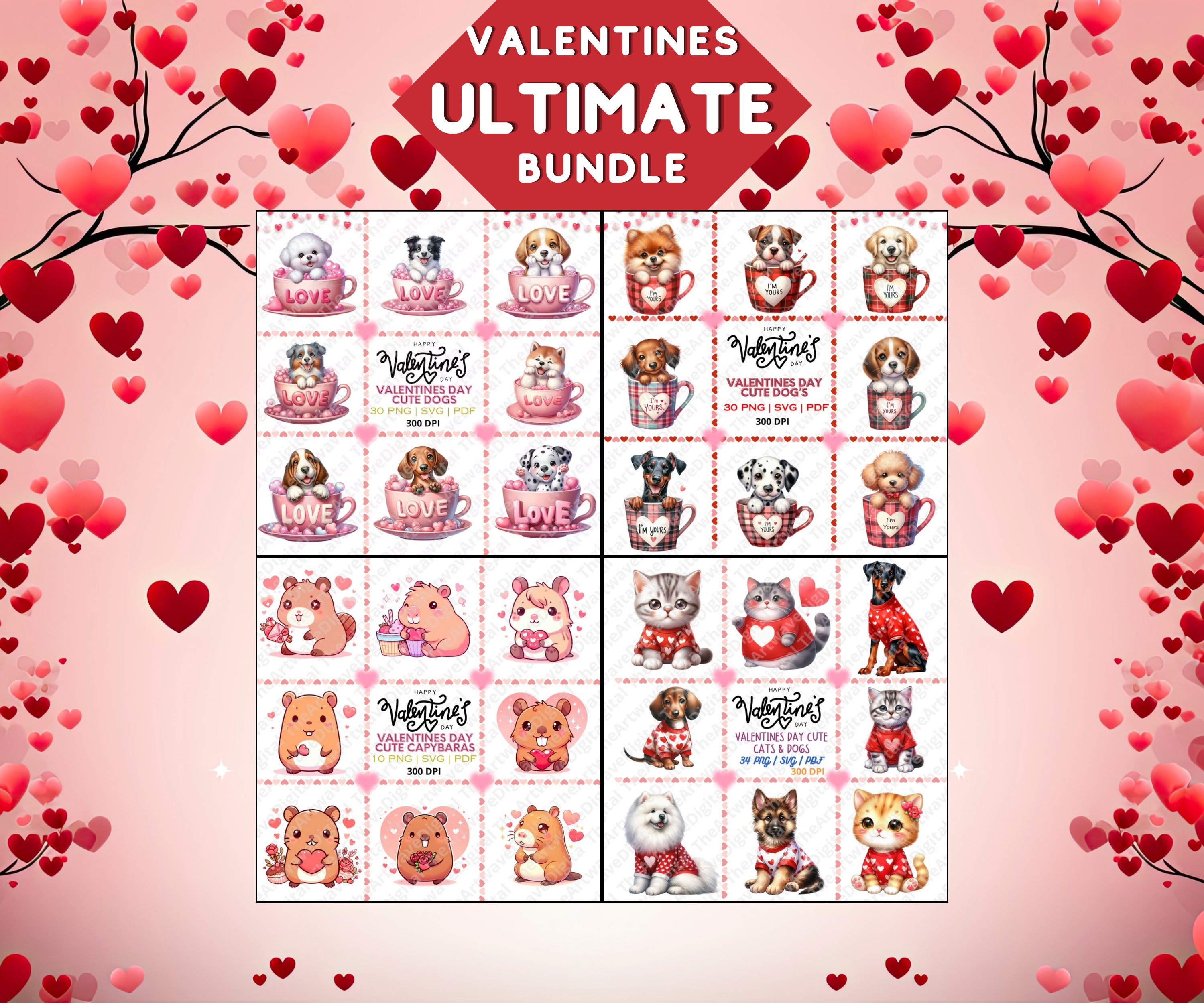 VALENTINE'S Day ULTIMATE Bundle, 800+ Sublimation Svg, Valentins ...