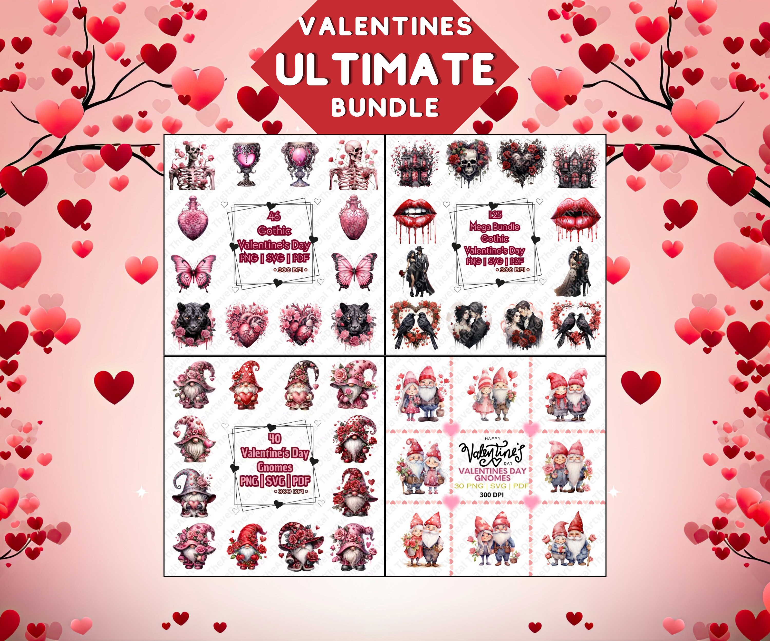 VALENTINE'S Day ULTIMATE Bundle, 800 Sublimation Svg, Valentins Designs ...