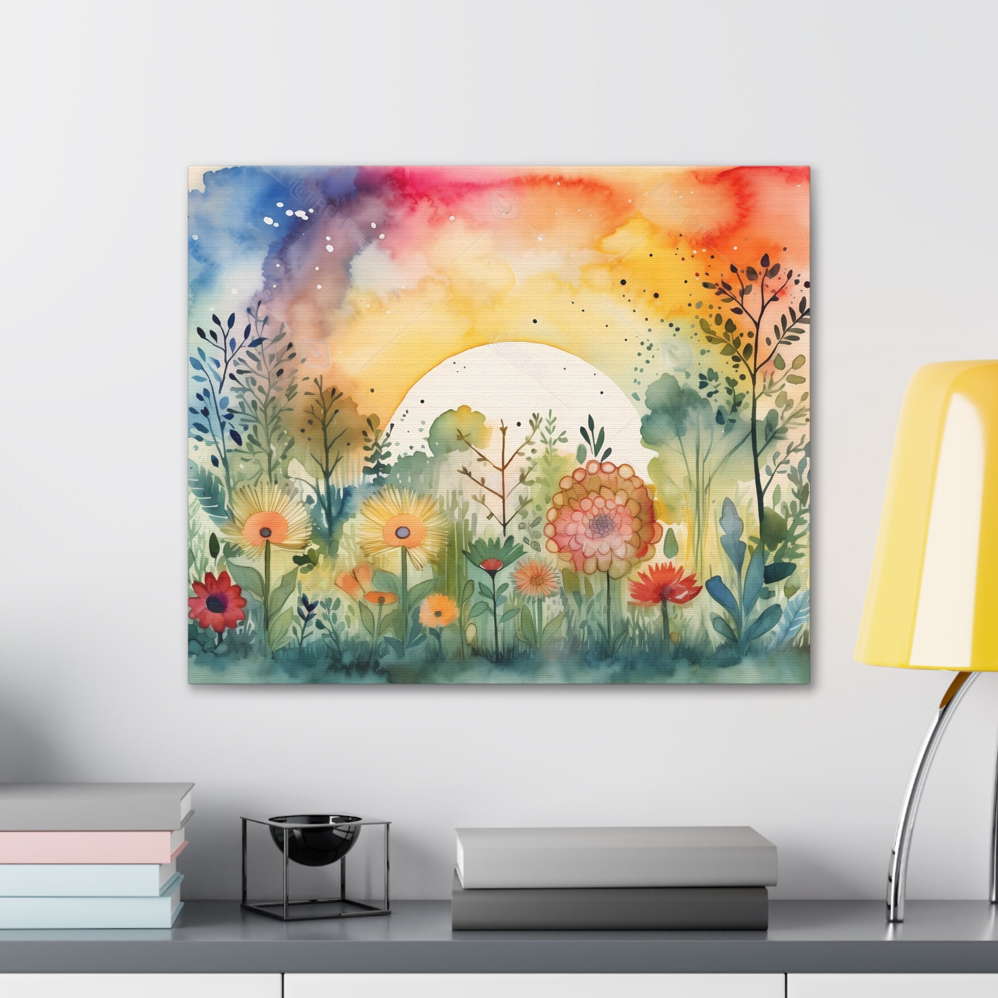 Nature Artwork, Watercolor Flower Wall Art, Floral Wall Decor, Abstract ...