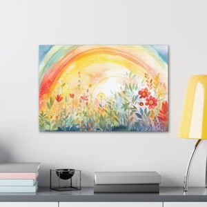 Watercolor Flower Wall Art, Floral Wall Decor, Abstract Nature Decor ...