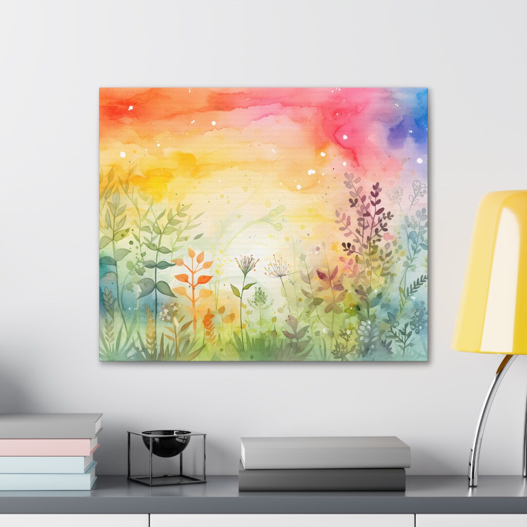Watercolor Flower Wall Art, Floral Wall Decor, Abstract Nature Decor ...