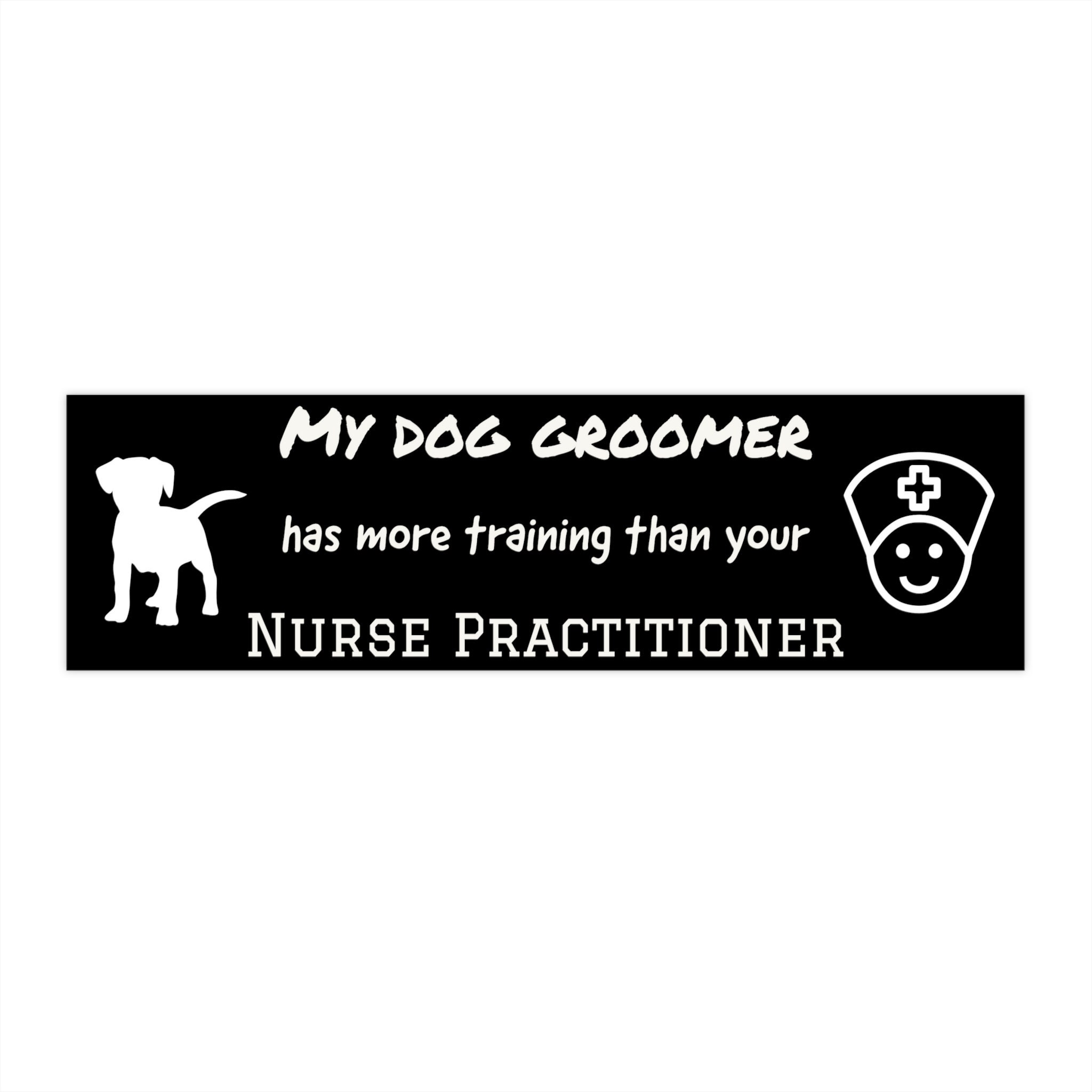 Dog Groomer NP Bumper Sticker - Black - Etsy