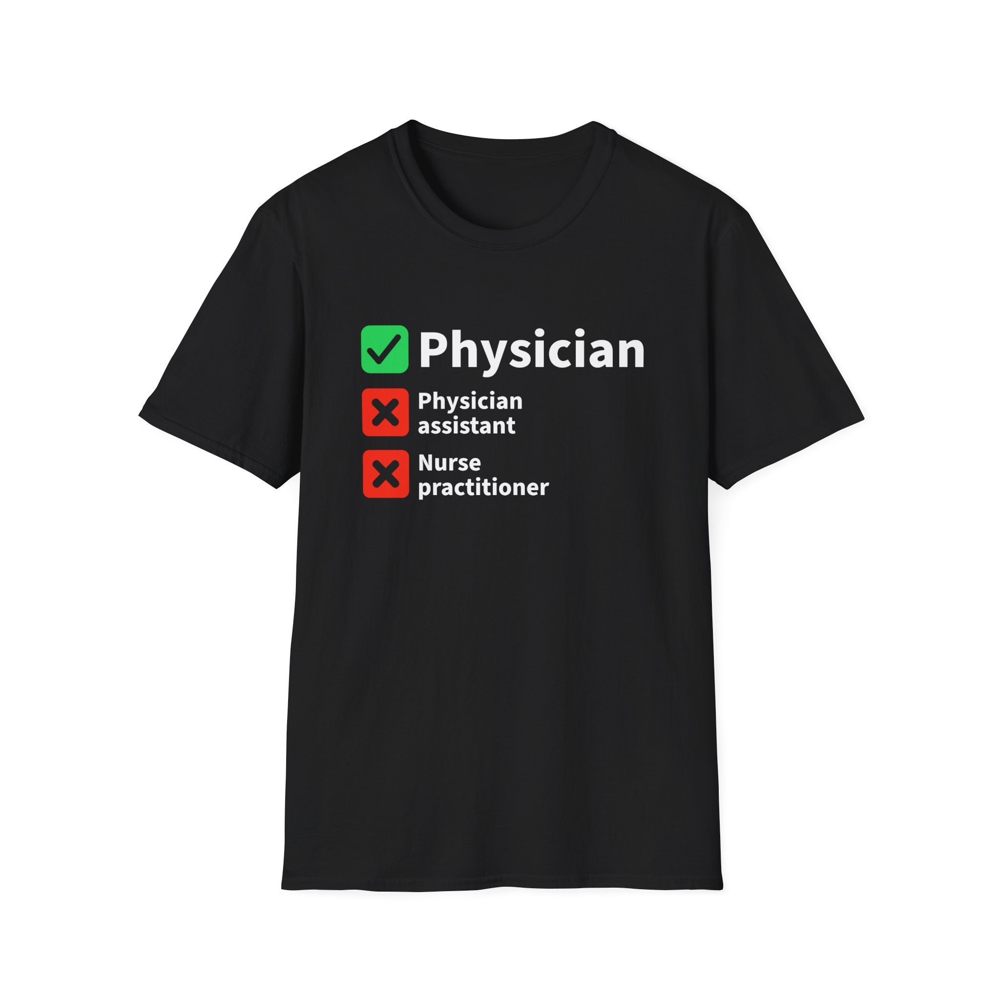 Physician PA NP Checkbox T-shirt - Etsy