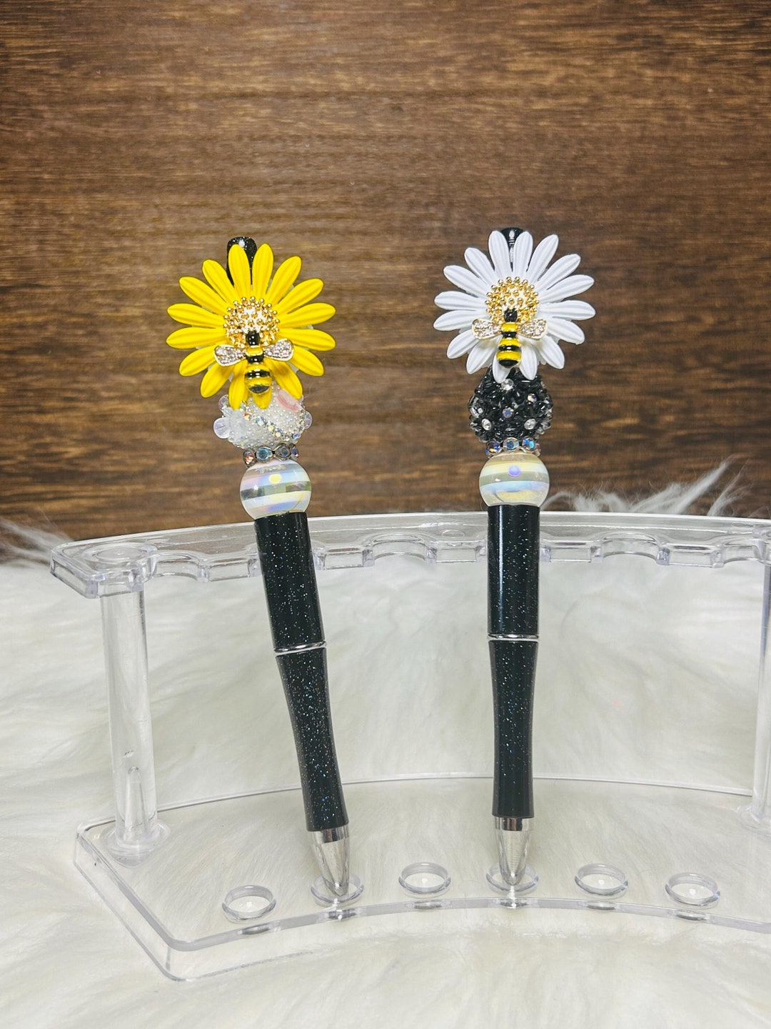 Luxury Bling BEE FLOWER Pens W/ Elaborate Focal, Rhinestones, & Acrylic ...
