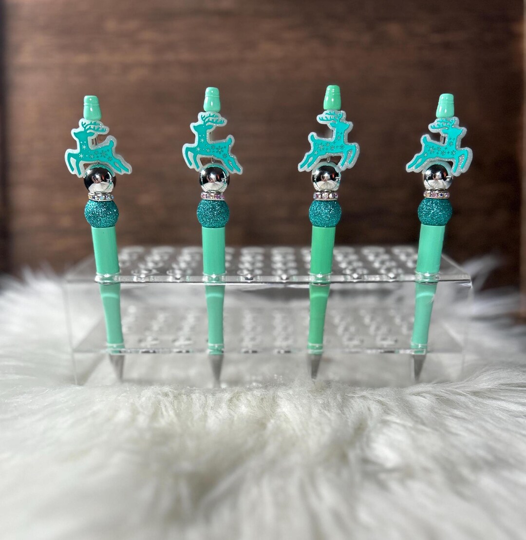 Christmas Reindeer Pens, Beaded Pen, Christmas Gift, Gift Idea, Office ...