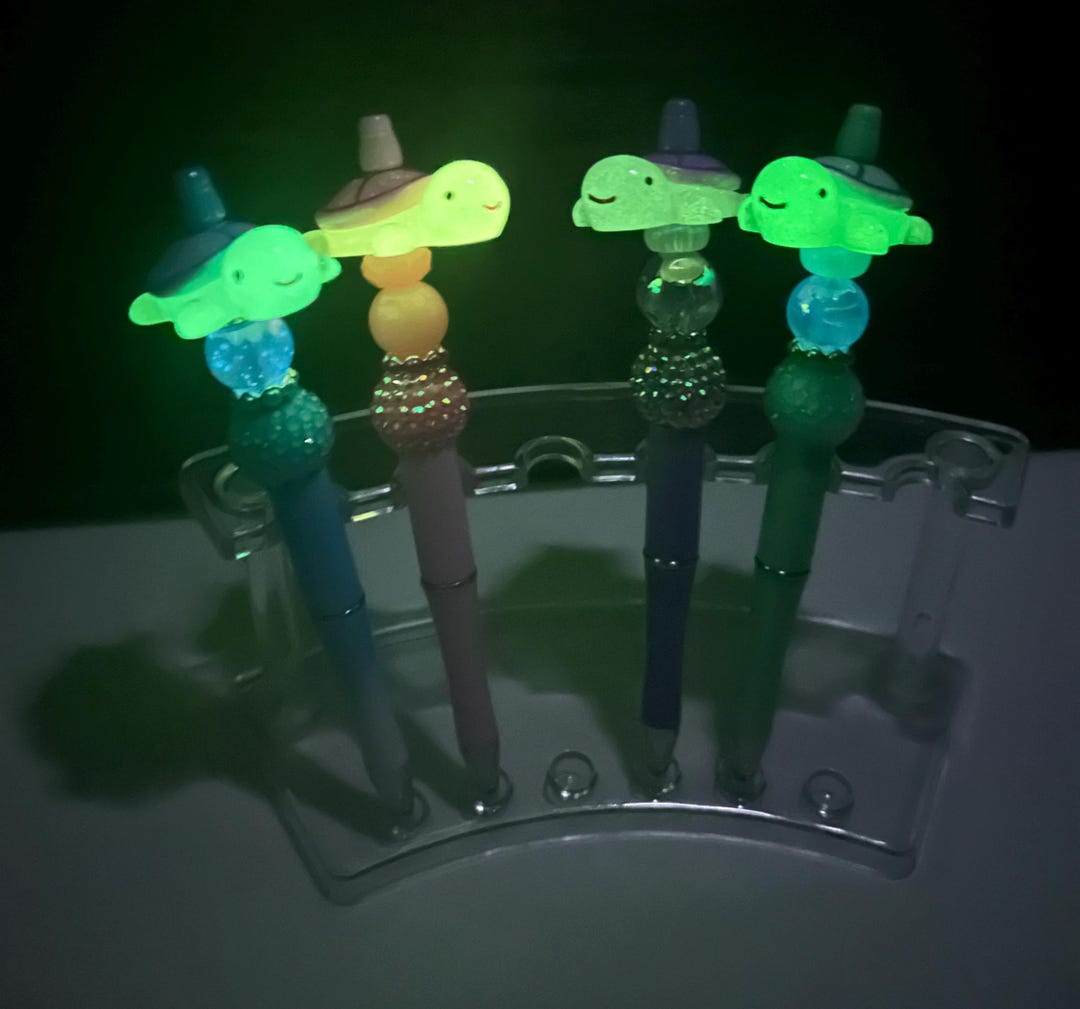 Glow-in-the-dark TURTLE Themed Ballpoint Pens – Adorable Desk Companion ...