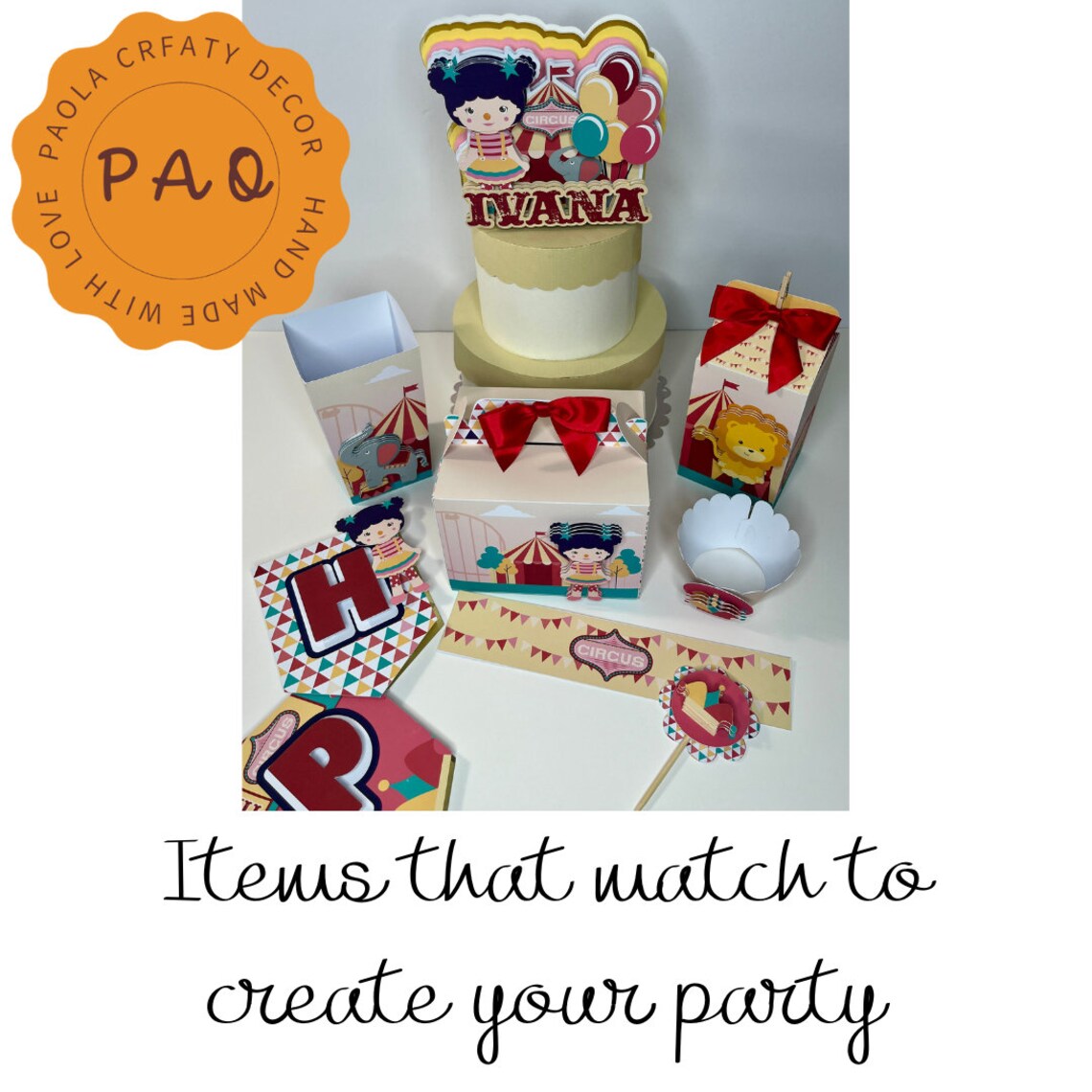 Circus Gable Box, Circus Birthday Party Decorations, Personalized ...