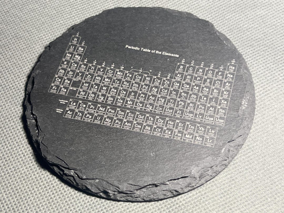 Periodic Table Slate Coaster Set - Etsy
