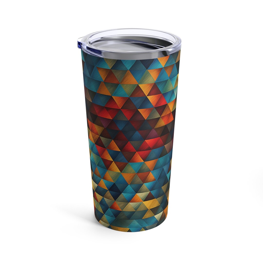 Interlocking Triangle Pattern Tumbler 20oz - Etsy