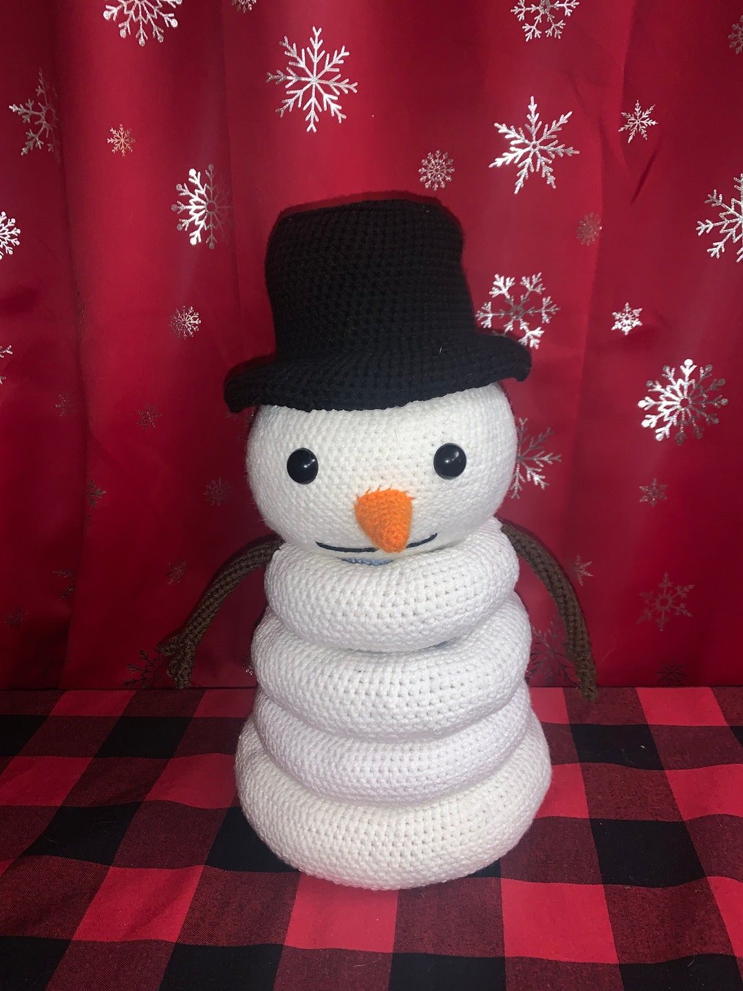 Snowy the Snowman Stacking Toy PATTERN ONLY - Etsy