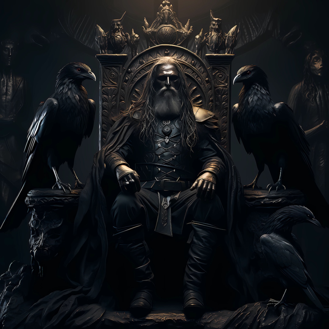 Odin With Hugin and Mugin - Etsy