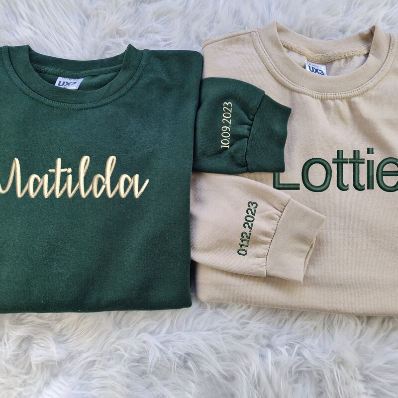 Embroidered Sweatshirt - Etsy