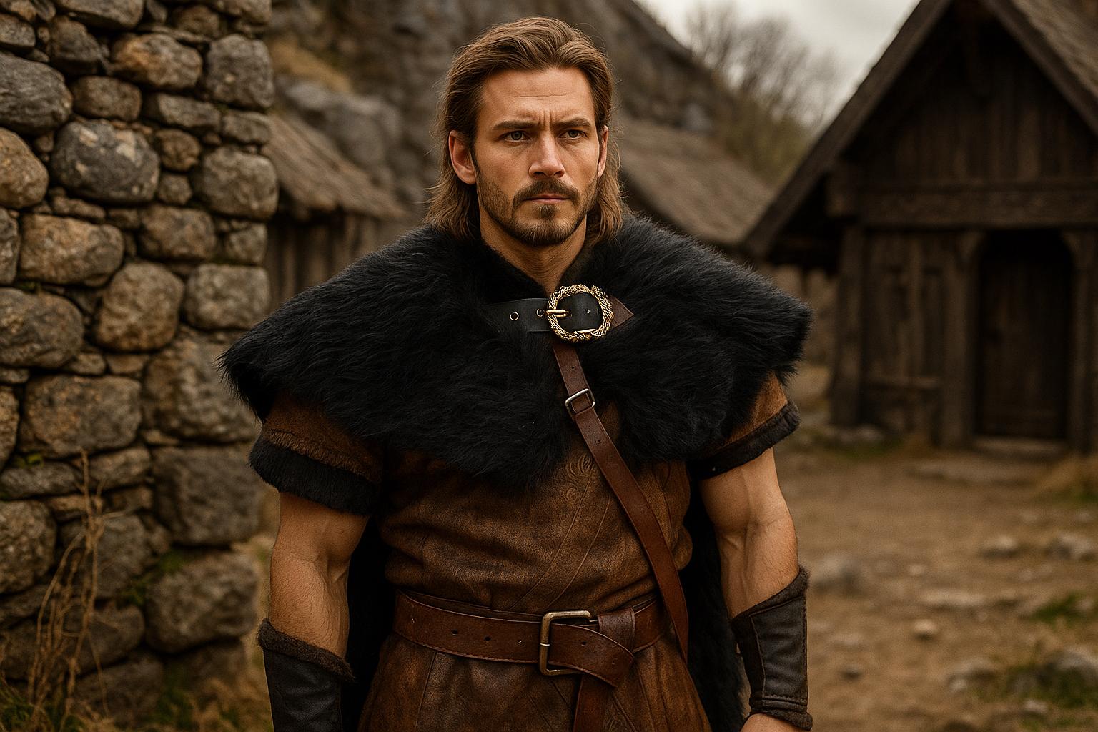 Viking Fur Shoulder Mantle, Knight Faux Fur Cape, Viking Fur Mantle ...