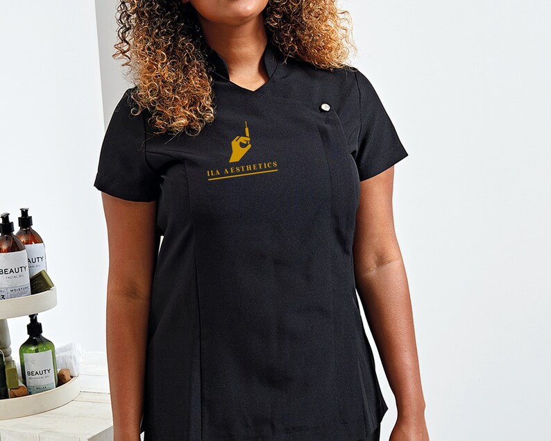 Custom Ladies Tunic, Personalised Saloon Beautician Spa Tunic Uniform ...