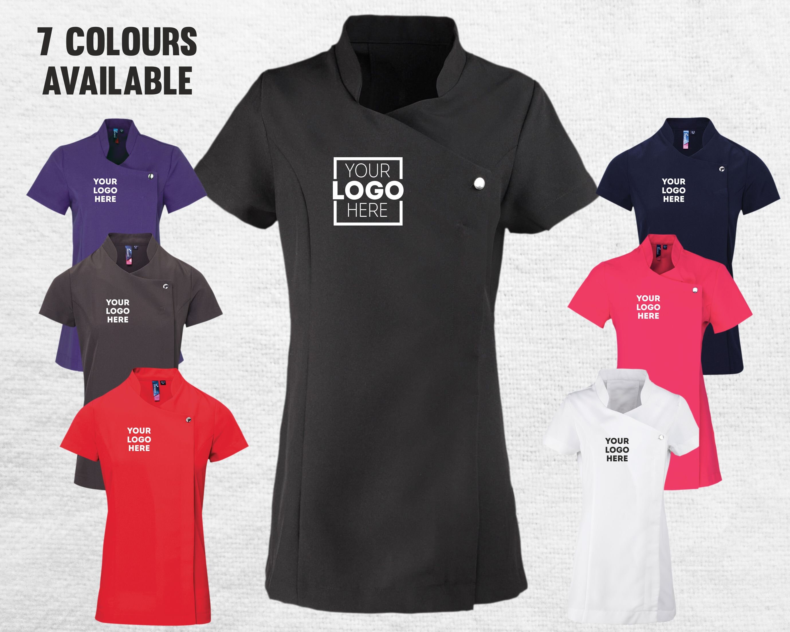 Custom Ladies Tunic, Personalised Saloon Beautician Spa Tunic Uniform ...