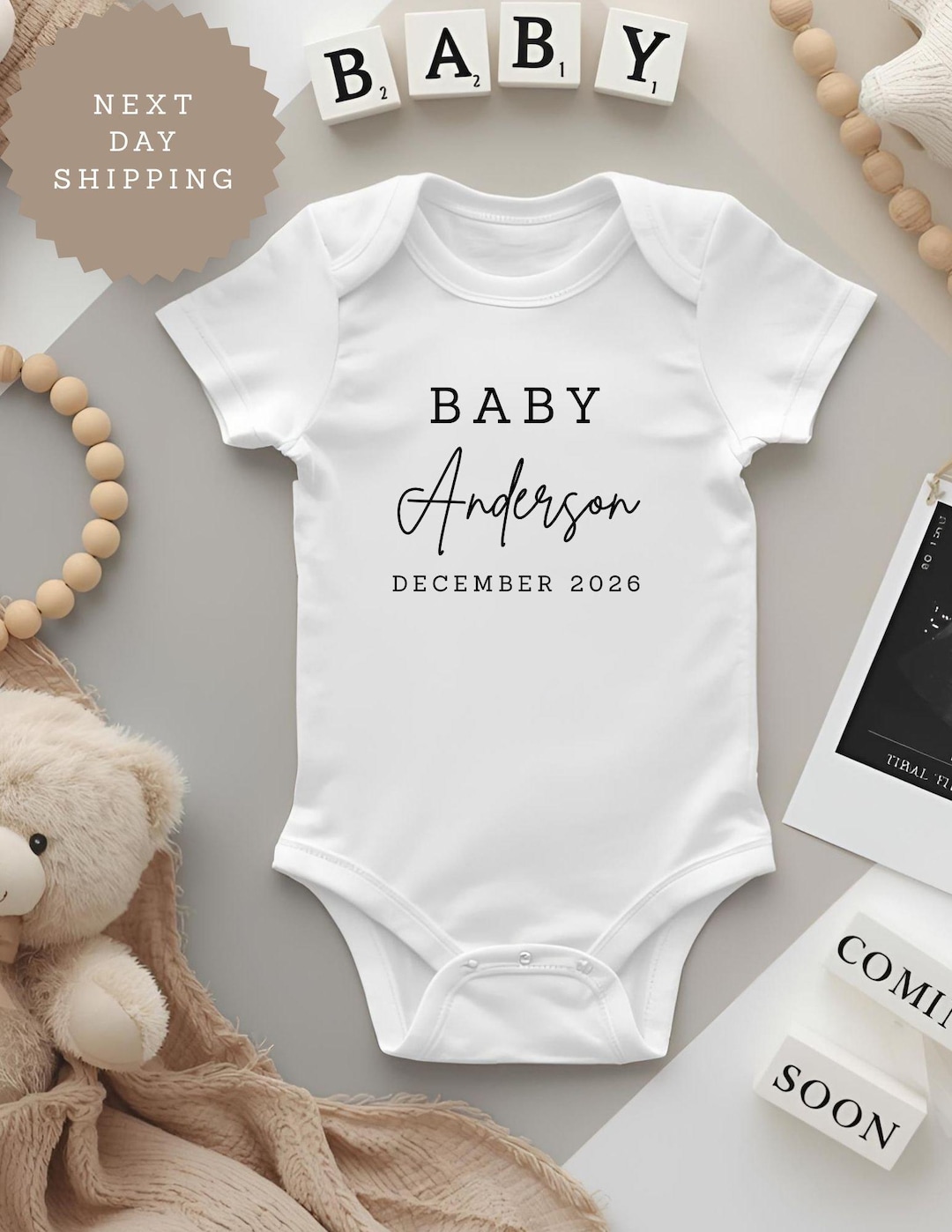 Pregnancy Announcement Body Suit, Baby Reveal Bodysuit, New Baby Due ...