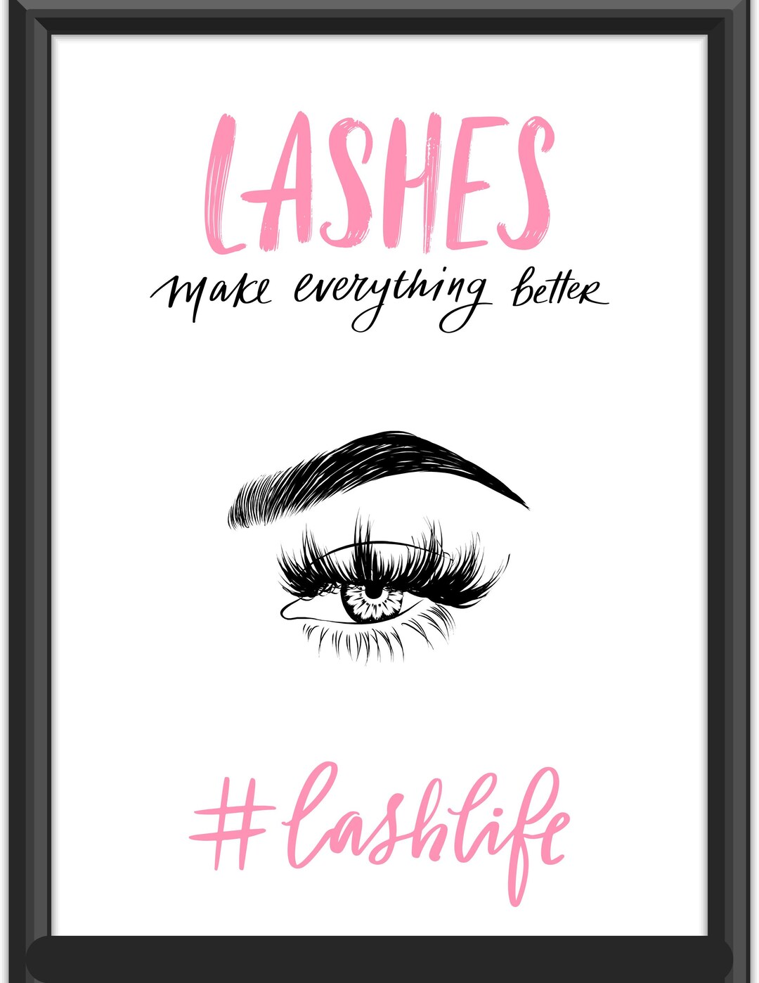 Cute Printable Lash Decor for Lash Salon, Home Salon , Eyelash Wall ...