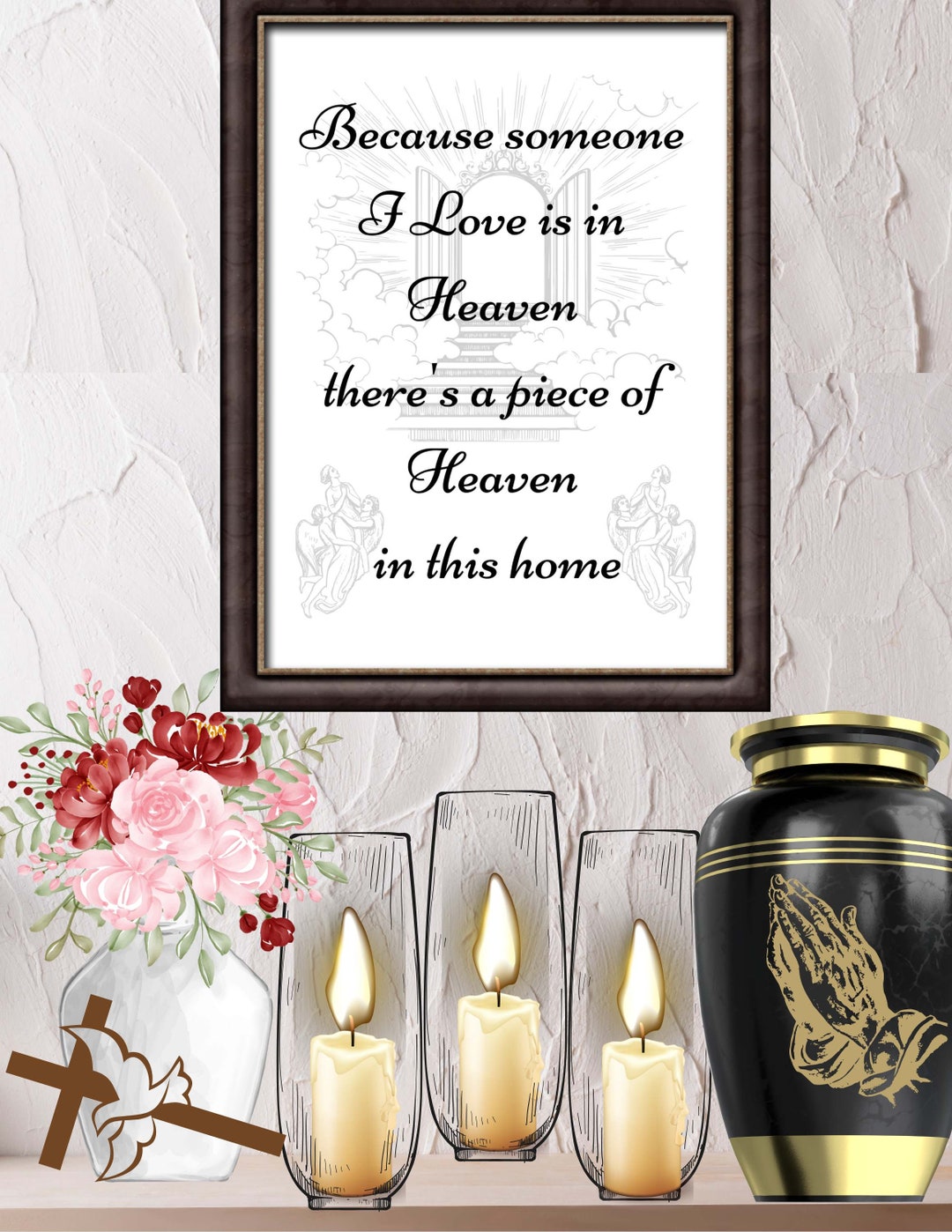 Memorial Loss Shrine Decor, Home Wall Decor for Memorial or Loss of a ...