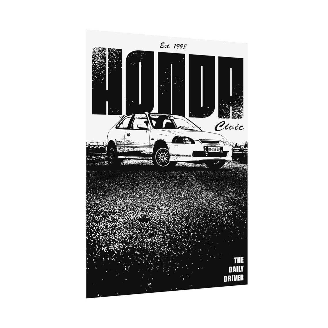Car Poster - Honda Civic EK 2.0 - Automotive Poster - Etsy