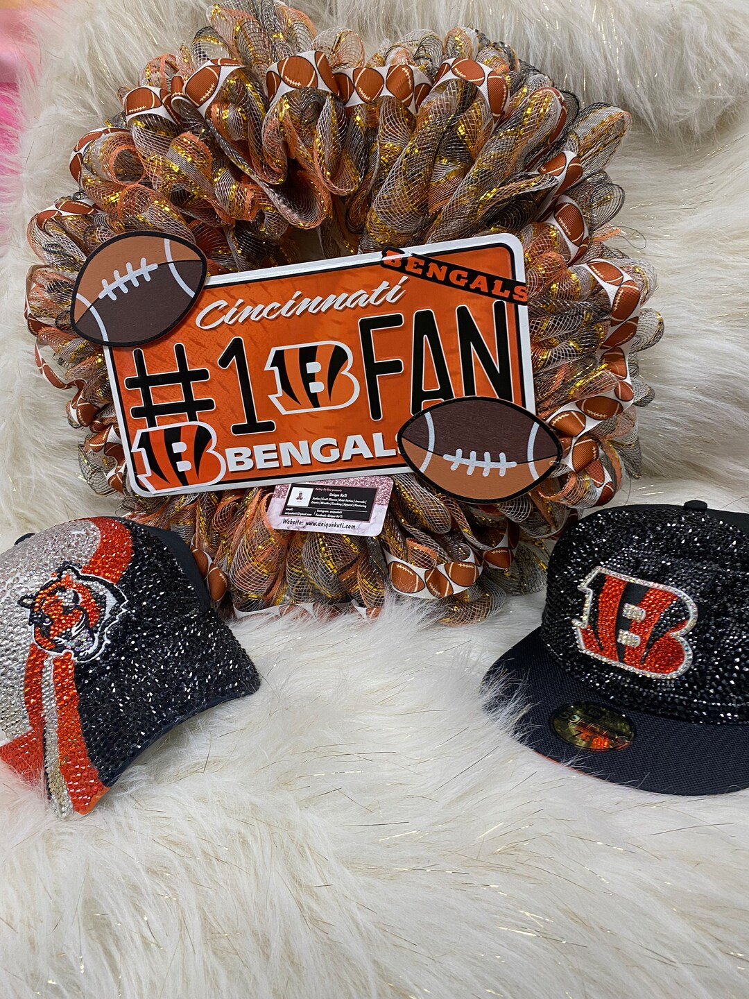 NFL Bling Hat and Wreath Set - Etsy