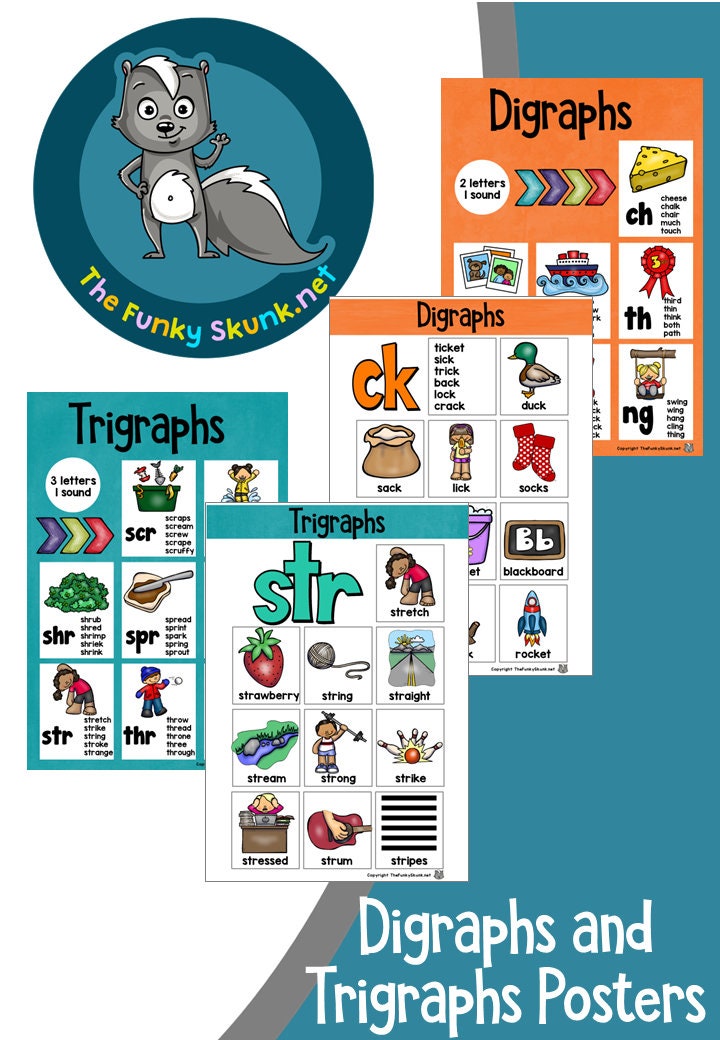 Digraphs and Trigraphs Educational Posters for Kids - Etsy