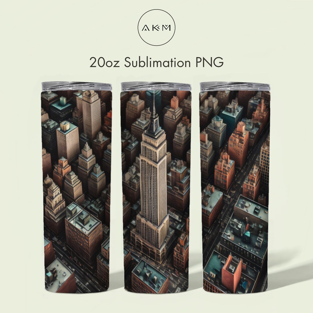 New York City Png , 3D Optical Illusion Tumbler, Empire State Tumbler ...