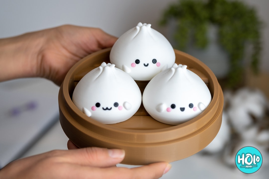 3D Printed Dim Sum in Basket - Etsy