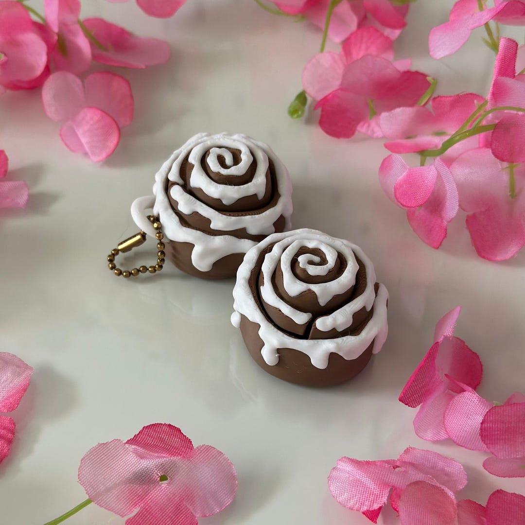 3D Printed Cinnamon Roll Fidget Clicker: Kawaii Desk Toy - Etsy