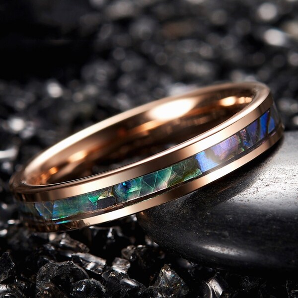 Abalone Wedding Ring - Etsy