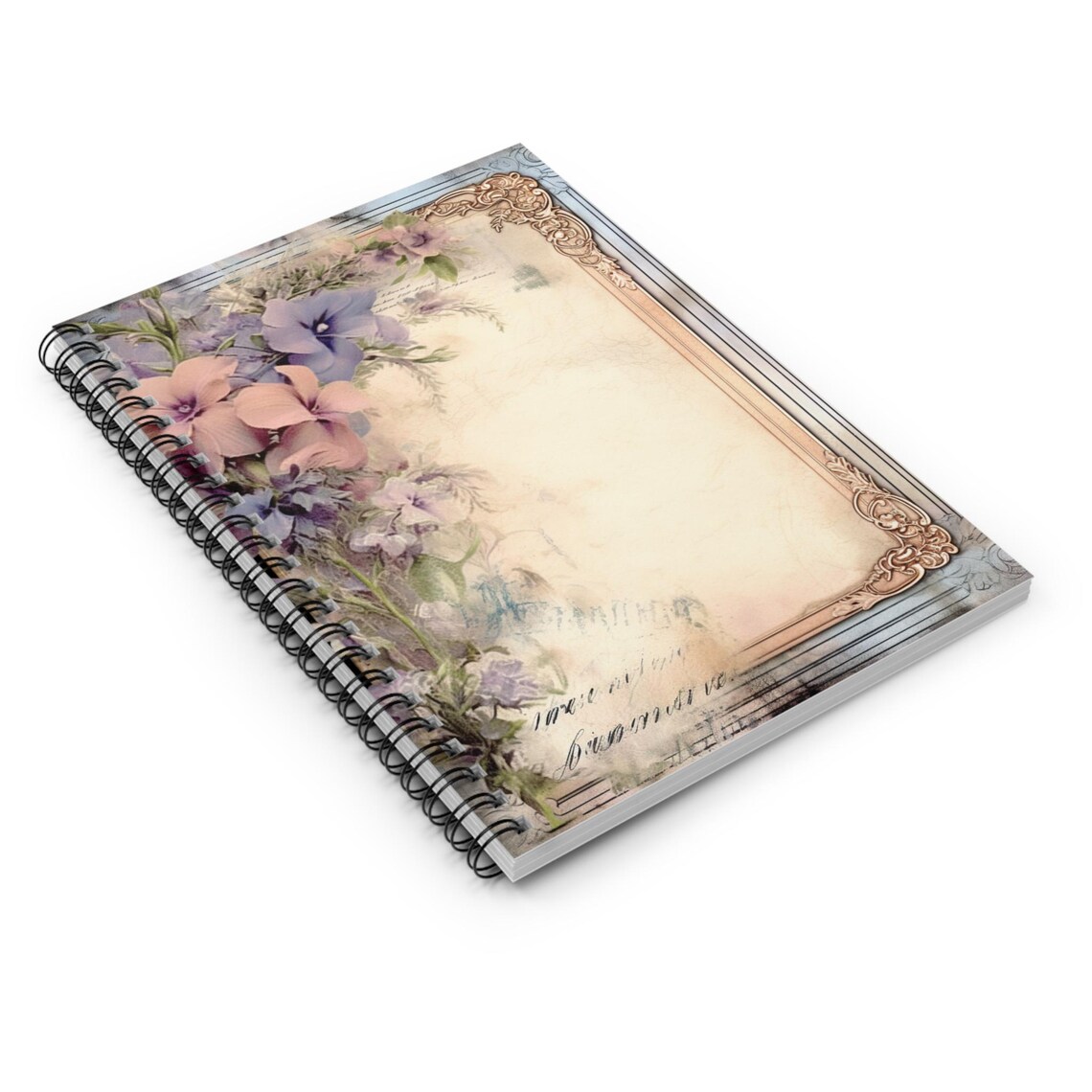 Vintage Spiral Notebook Country Garden - Etsy