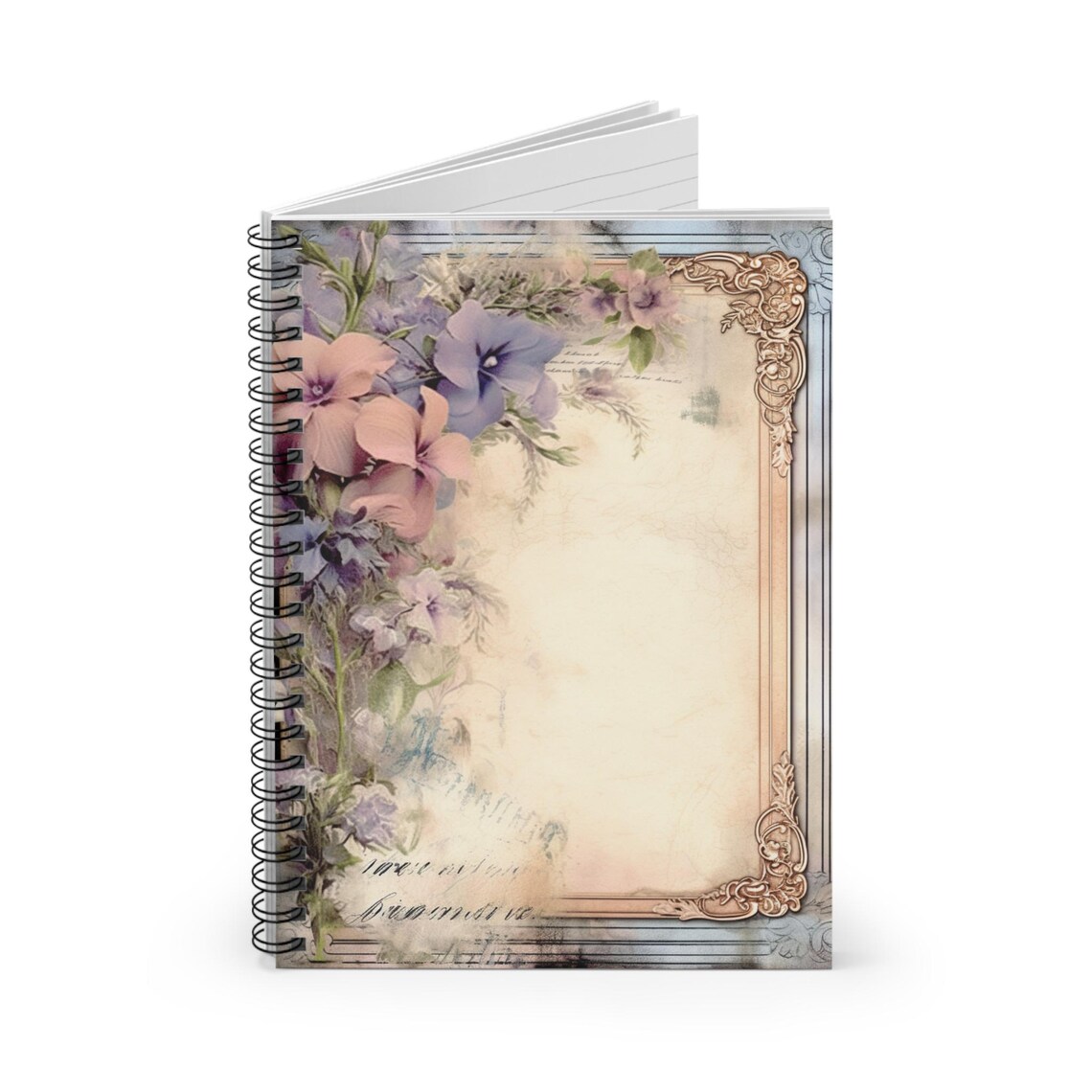 Vintage Spiral Notebook Country Garden - Etsy