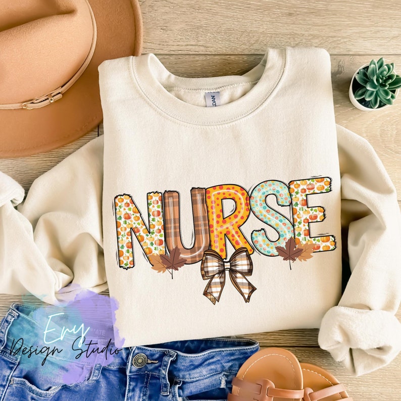 Nurse Fall Png, Nursing Png, Sublimation Designs, Nurse Sublimation ...