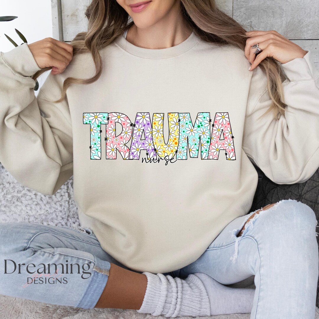 Trauma Nurse Png, Trauma Nurse Wildflowers, Sublimation Designs, Trauma ...