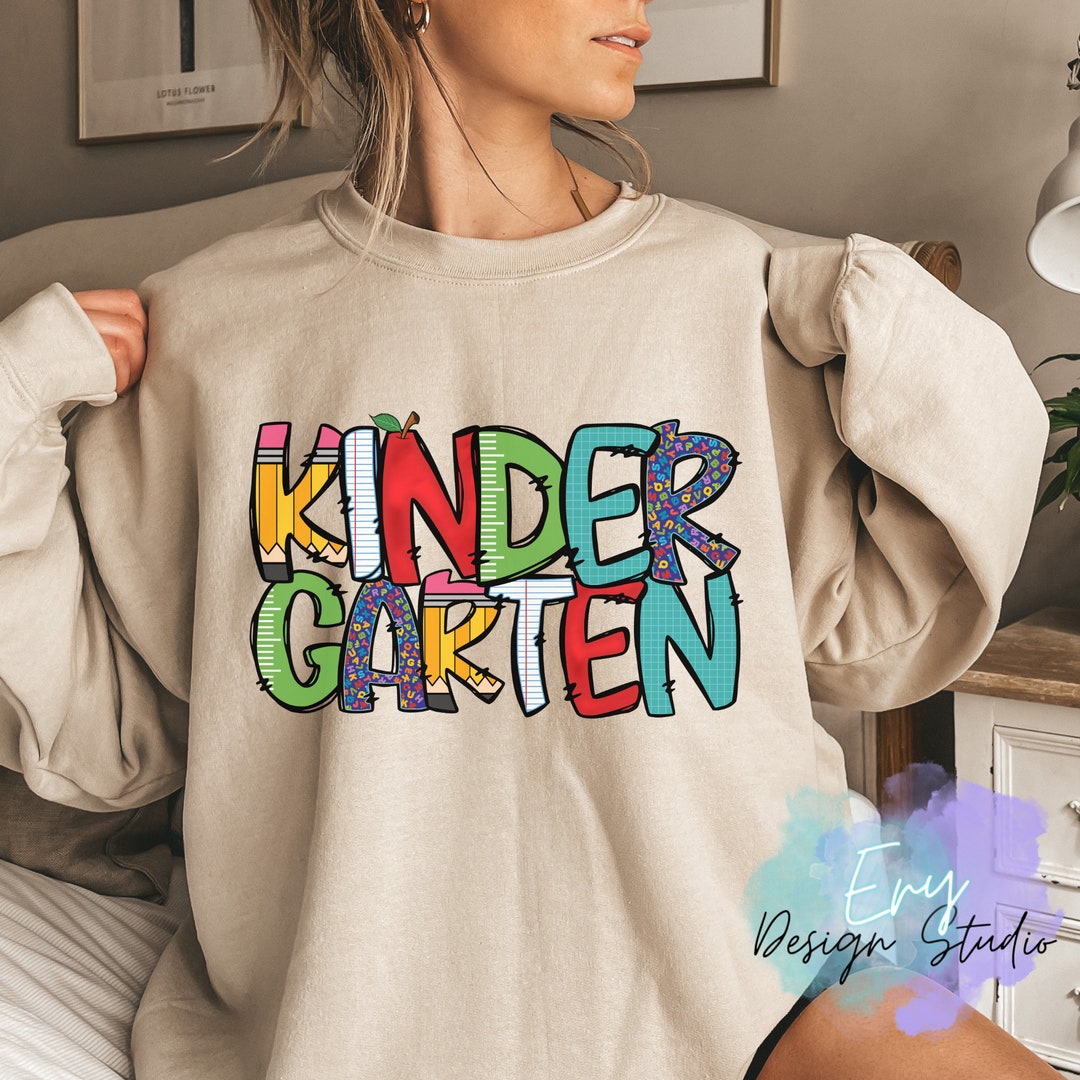 Kindergarten Teacher PNG, Cute School Supplies Kindergarten Shirt ...