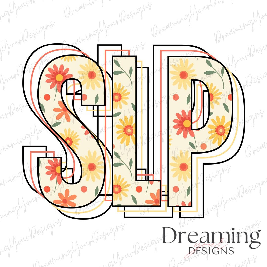 SLP Wildflowers Png, Sublimation Designs, Speech Language Pathologist ...