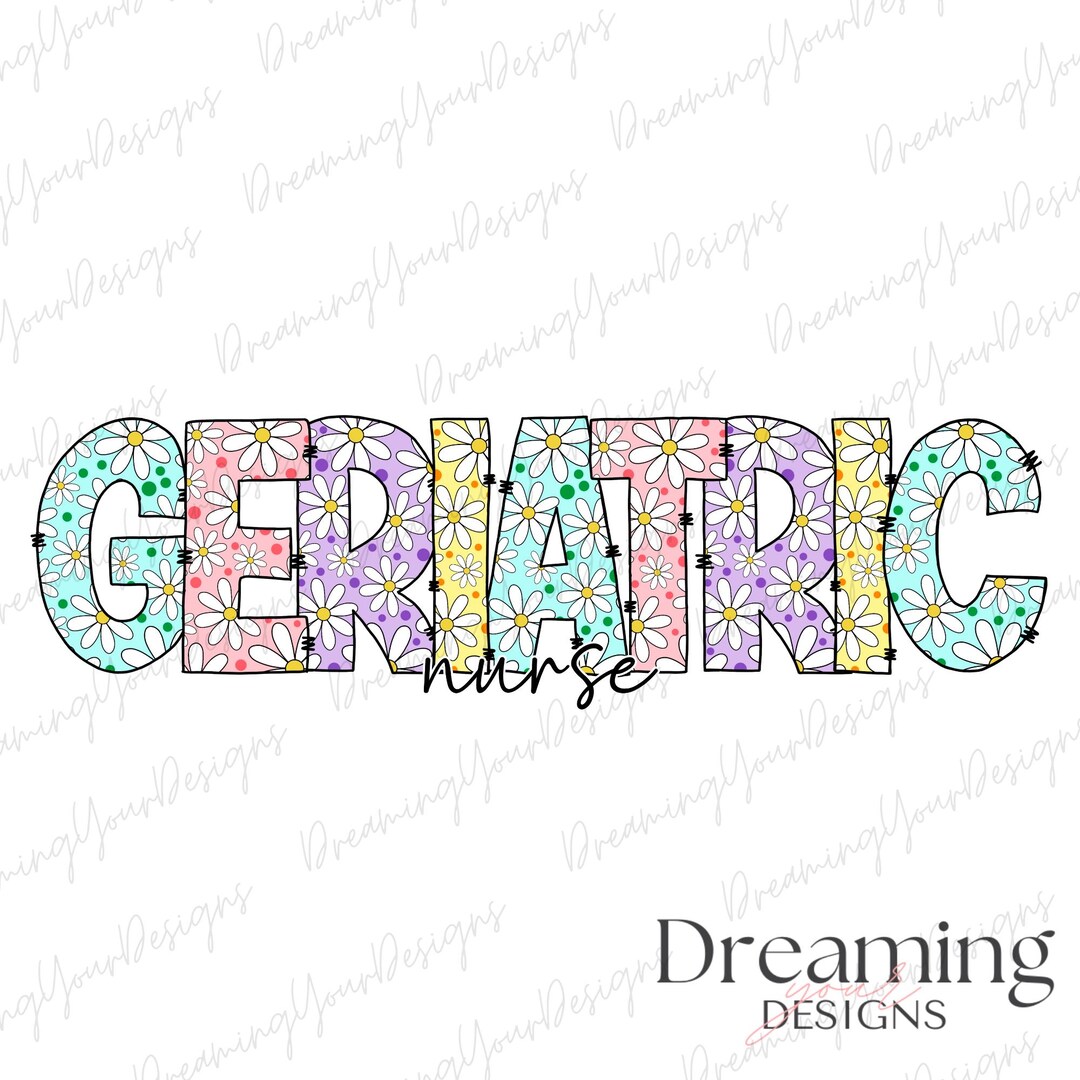 Geriatric Nurse Png, Geriatric Nurse Spring Png, Sublimation Designs ...