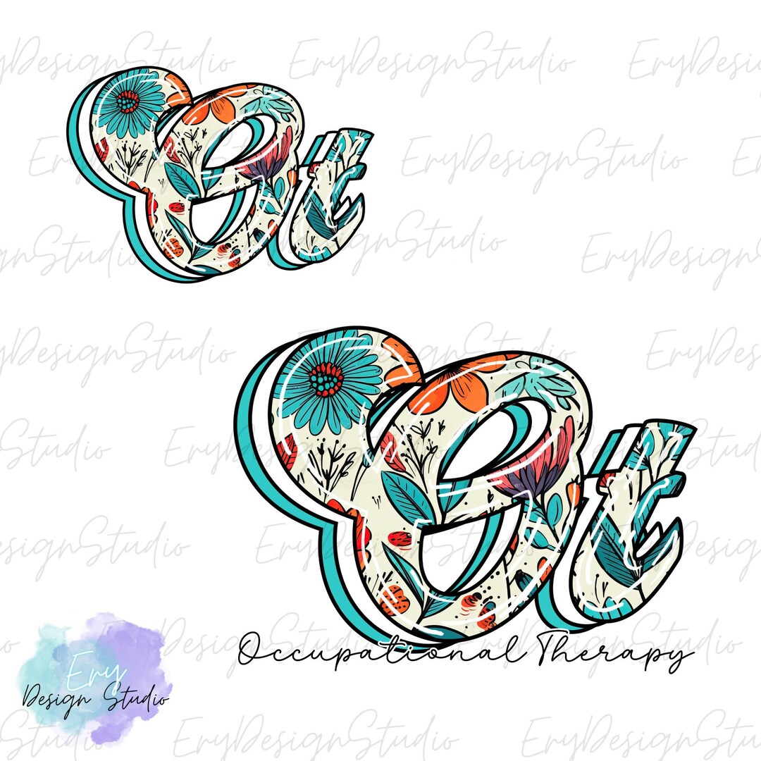 OT Wildflowers Png, Sublimation Designs, Occupational Therapy Png ...