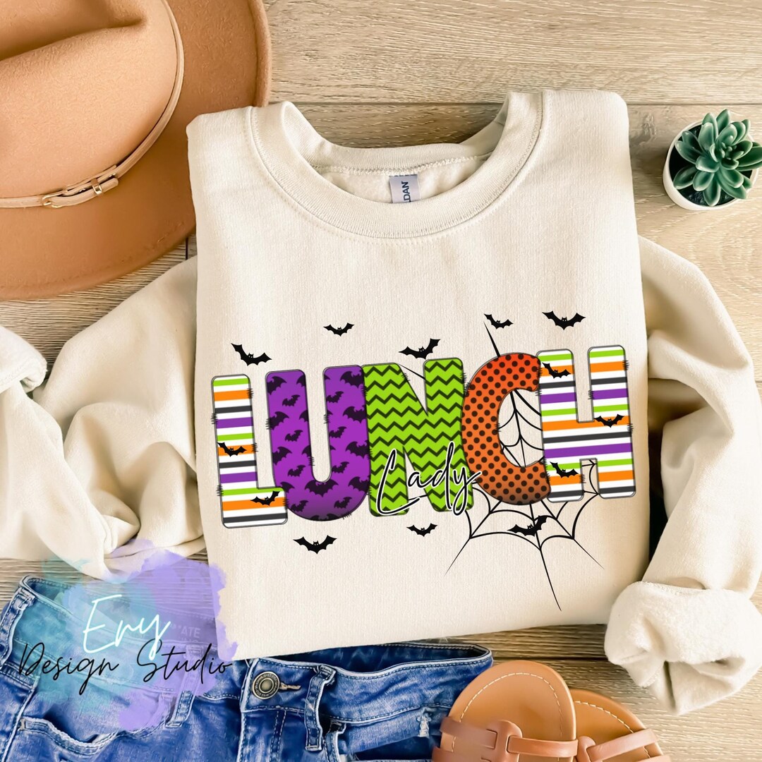 Lunch Lady Halloween Png, Lunch Lady Png, Sublimation Designs, Spooky ...