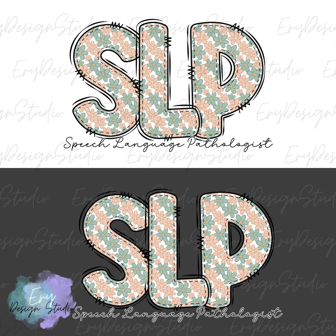 SLP Floral Png, Sublimation Designs, Speech and Language Pathologist ...