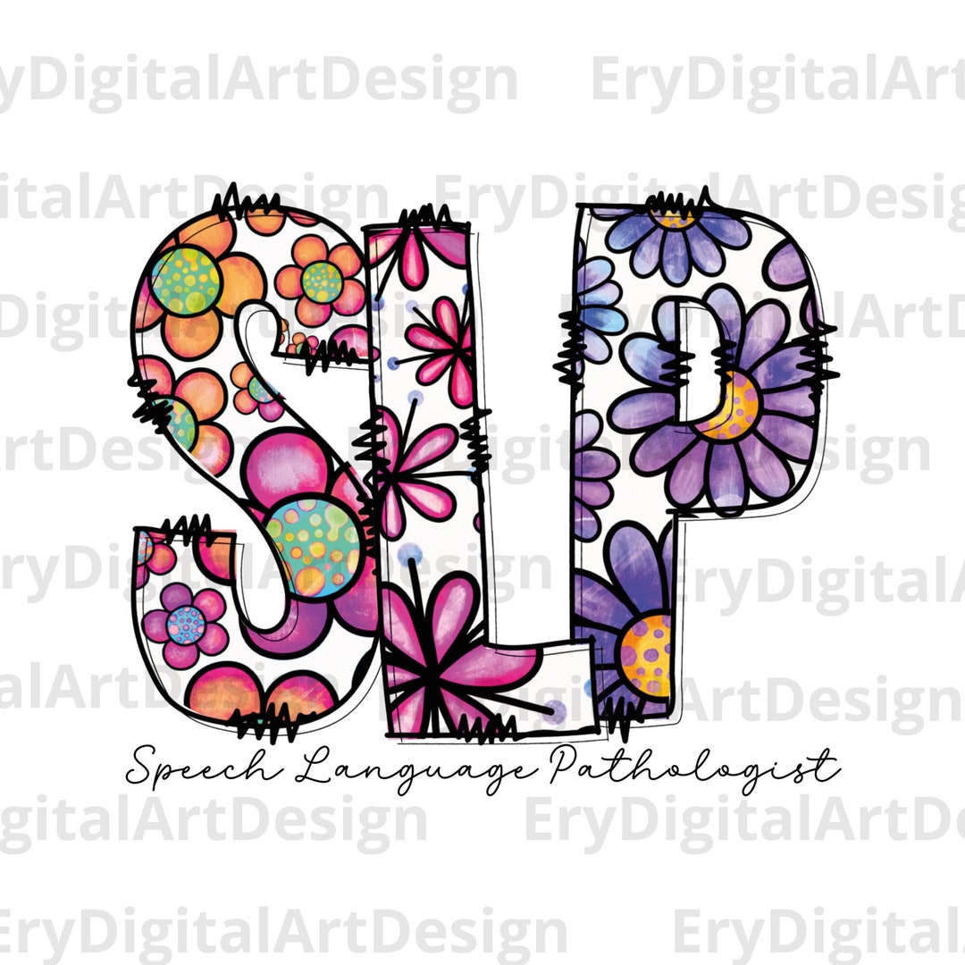 SLP Wildflowers Png, Sublimation Designs, Speech Language Pathologist ...