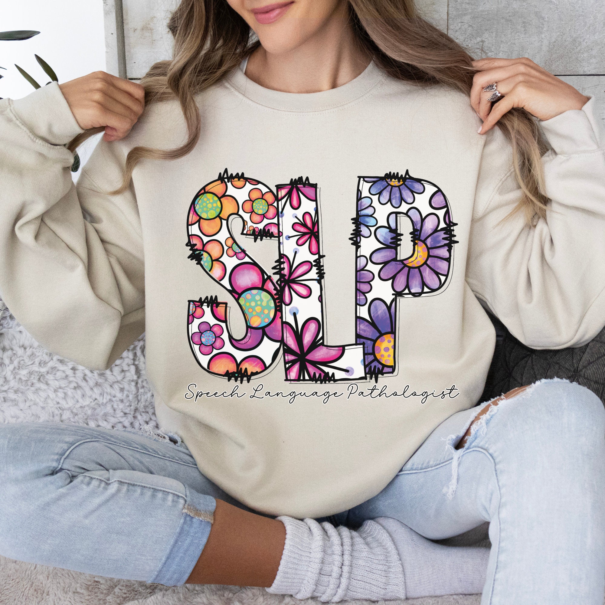 SLP Wildflowers Png, Sublimation Designs, Speech Language Pathologist ...