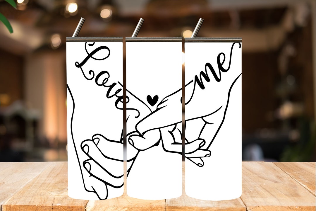 Exquisite Love and Holding Hands SVG Laser Engraved Full Wrap Designs ...