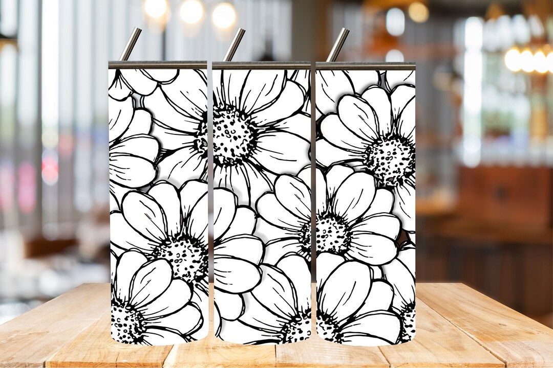 Exquisite Daisy SVG Laser Engraved Full Wrap Designs for 20oz and 30oz ...